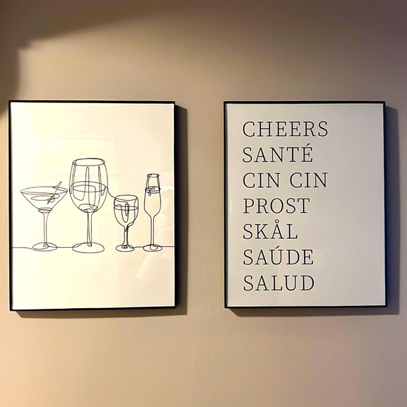 Art | Two Bar Cart Sign Prints Frames Not Included | Poshmark